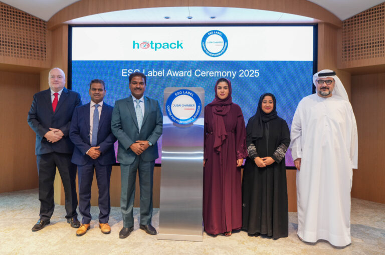 Hotpack wins Dubai Chamber ESG Label award in advanced category, being ...